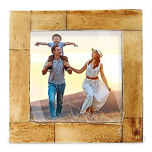 Handicrafts Home Baby Picture Frame for Newborn Girls and Boys Shower - Birthday Gifts Vintage Photo Frames Set of 3 Pieces (Brown)