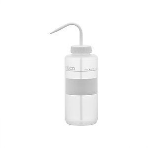 EISCO Chemical Wash Bottle, No Label, 1000ml - Wide Mouth, Self Venting, Low Density Polyethylene - Performance Plastics Labs