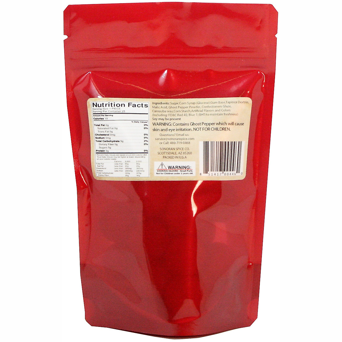 Sonoran Spice Cinnamon Ghost Pepper (Bhut Jolokia) Gumballs - 25 Count Pouch