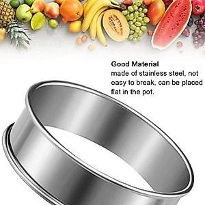 ETSAMOR 4 PCS Double Rolled Tart Rings Stainless Steel Muffin Tart Rings Professional Circular Crumpet Rings Set for Home Food Making Tool, Making Small Pastry Pancakes, Catering Business