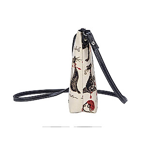 Signare Tapestry Small Crossbody Bag Sling Bag for Women with Marilyn Robertson Catitude Design (SLING-CUDE)