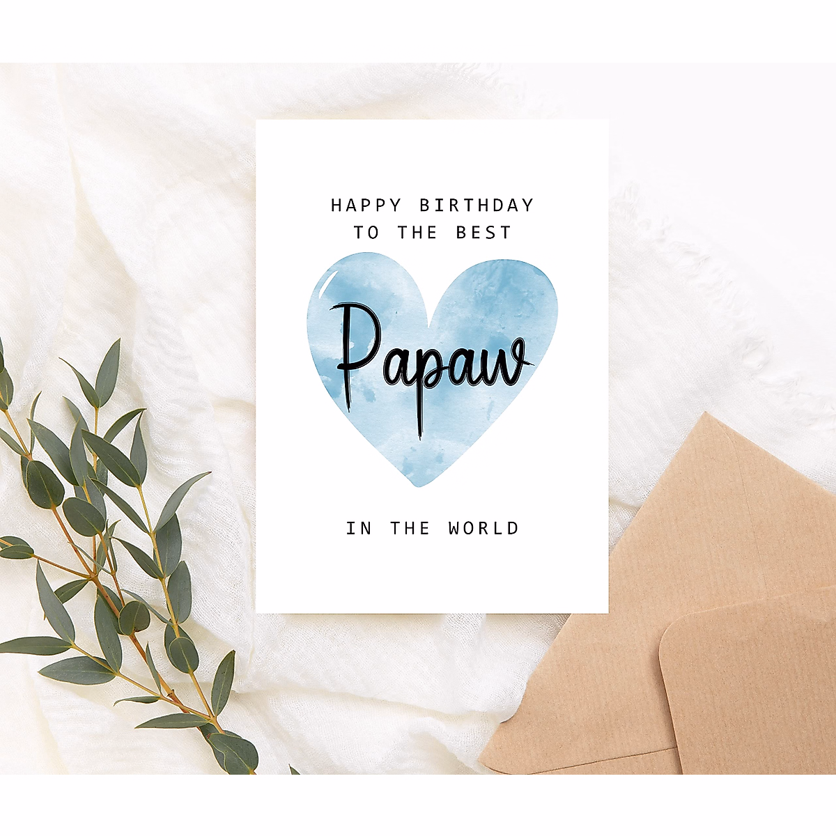 MoltDesigns Happy Birthday To The Best Papaw In The World Card - Papaw Birthday Card - Papaw Card - Father's Day Gift - Happy Birthday Card