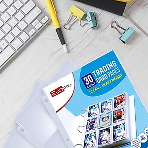 Rubex Trading Card Sleeves 540 Pockets Double-Sided 9-Pocket 30 Heavyweight Page Protectors 3 Ring Binder Sleeves Baseball Pokemon Coupon Photocards Sport Game Cards Collecting Holder Skylanders