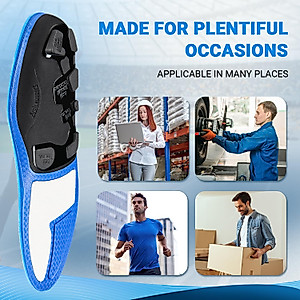 PCSsole High Arch Support Orthotic Insoles -200+ lbs Pain Relief Shoe Inserts for Men and Women for Flat Feet, Plantar Fasciitis, Heel Pain, Feet Pain, Heel Spur Pain, Over Pronation(28cm)