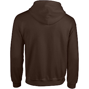 Gildan Heavy Blend Unisex Adult Full Zip Hooded Sweatshirt Top (XL) (Maroon)