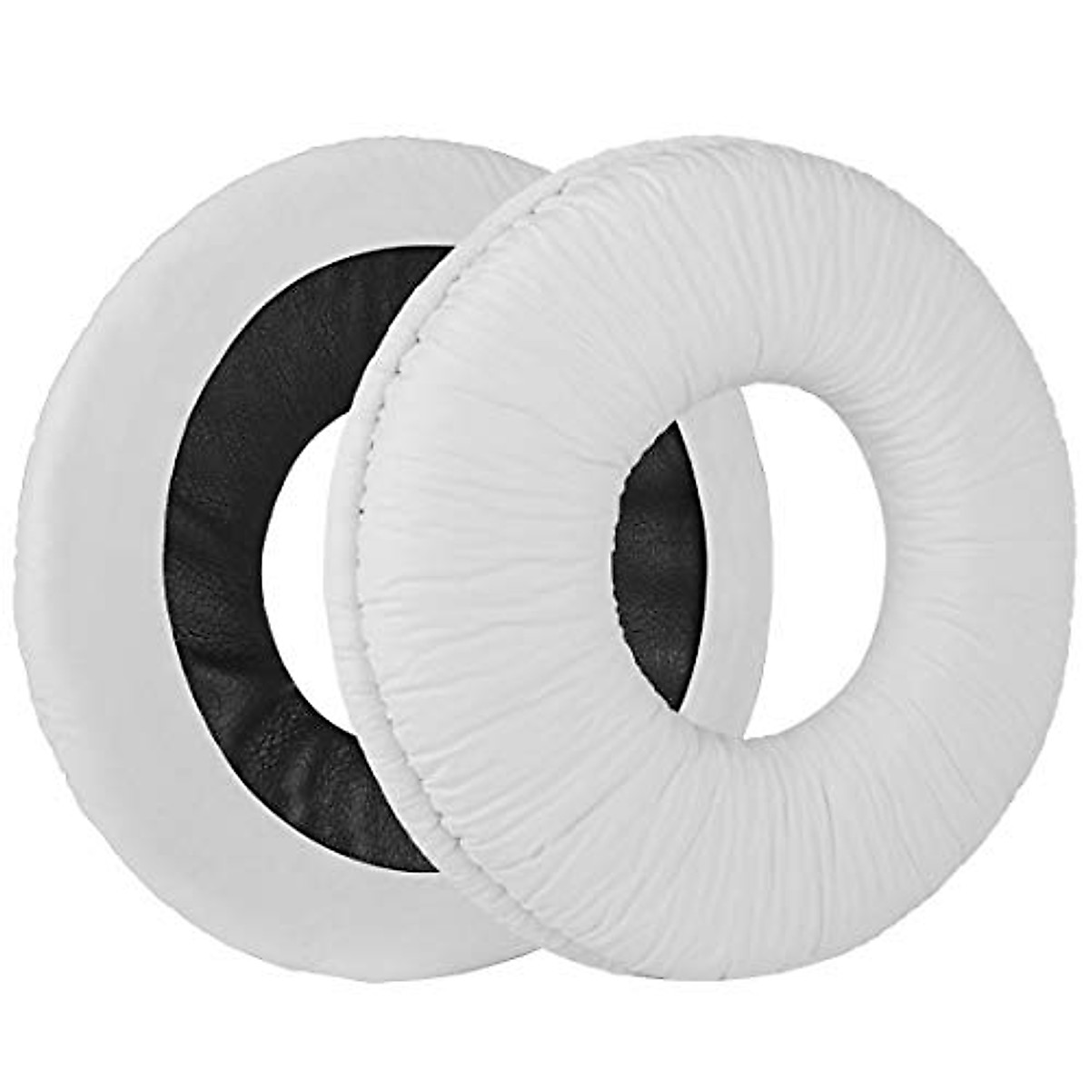Geekria QuickFit Leatherette Replacement Ear Pads for Sony MDR-V150 V200 V250 V300 V400 ZX100 ZX110 ZX110NC ZX220BT ZX300 ZX310 ZX330BT Headphones Ear Cushions, Headset Earpads (White)