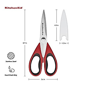 KitchenAid All Purpose Shears with Protective Sheath, 8.72-Inch, Red
