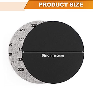 6 Inch (150mm) 3000 Grit High Performance Waterproof Hook & Loop Sanding Discs Heavy Duty Silicon Carbide Round Flocking Sandpaper for Wet/Dry Sanding Grinder Polishing Accessories, 20-Pack