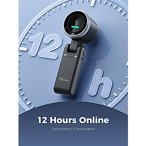 Diveblues Portable Handheld Turbo Fan, 5 Gear Wind, Battery Operated, Up to 12 Working Hours, 3 IN 1 Hand Fan with Air Turbo Tech Cooling Fan for Outdoor Activities, Travel, Working