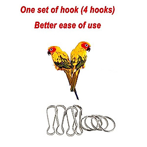 VTurboWay Bird Climbing Net, Parrot Climbing Cotton Rope Thicken Chew Toys Net Hammock Hanging Ladder Habitat for Parrot Cockatoo Cockatiel Macaw African Greys Budgies Parakeet (23.6" x 23.6")