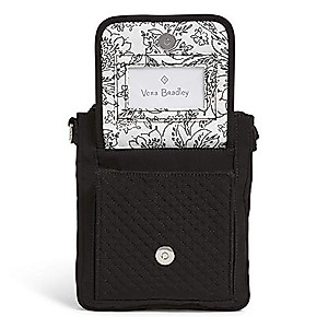 Vera Bradley Women's Microfiber Mini Hipster Crossbody Purse With RFID Protection, Black, One Size