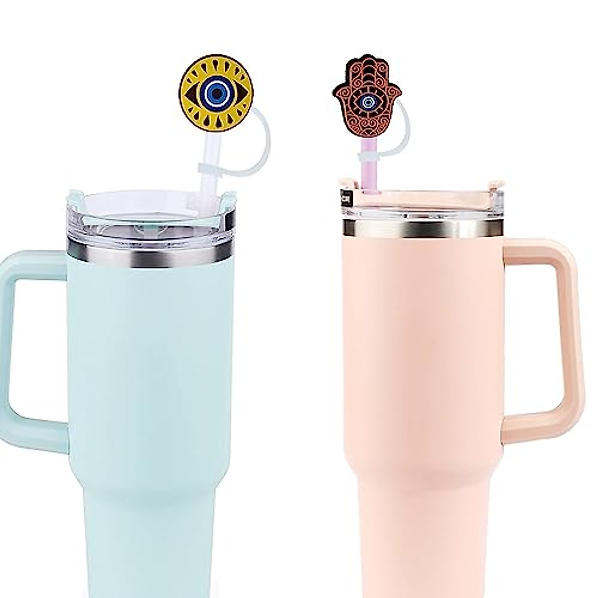 Funny Silicone Straw Topper fit Stanley 30&40 Oz,Straw Cover Cap for Stanley, Cute Straw Cover Kids Themed Party Gifts Decoration,Drinking Straw Tip Covers for Stanley(1777-45-46-47-49)