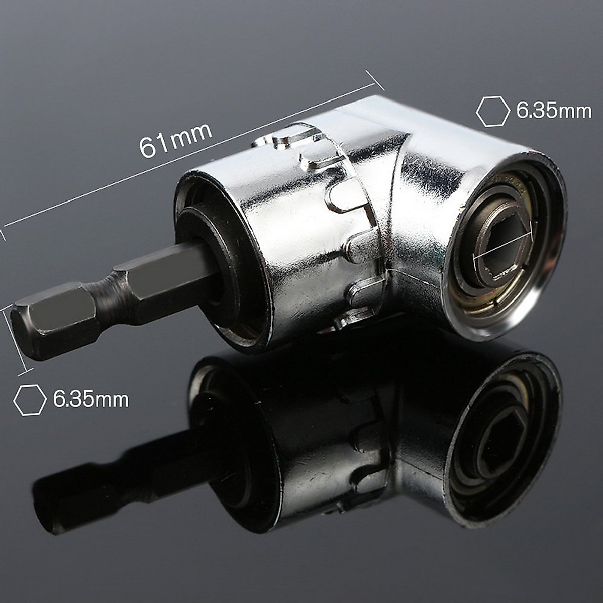 Tools Impact Socket Adapter Set 3pcs Joint Socket 1/4 3/8 1/2 In Hand Power Wrench Ratchet Drill Adapter/Extension Set Turns Power Drill Into High Speed Nut Driver with Right Angle Drill Adaptor