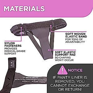 BraceAbility The Pelvic Pro Patented Prolapse Uterus Support Belt Girdle for Women’s Prolapsed for Dropped Bladder, Vulvar Varicosities, Postpartum Recovery, Symphysis Pubis Dysfunction Pain (M)