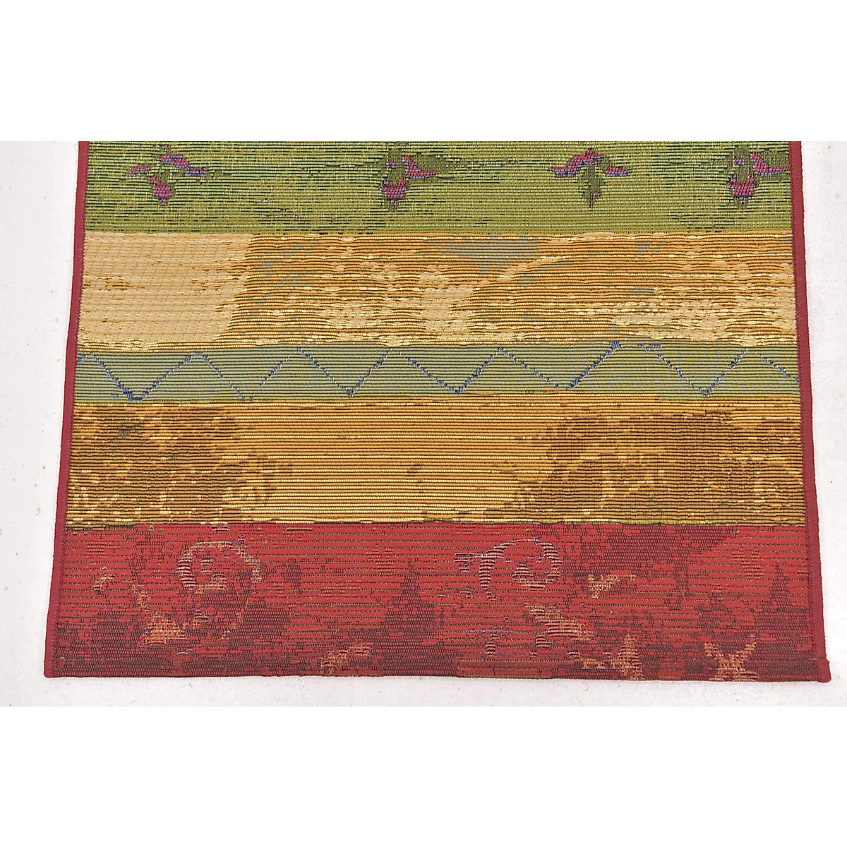 Unique Loom Outdoor Modern Collection Area Rug - Traditional (2' 2" x 3' 1" Rectangle, Multi/ Gold)