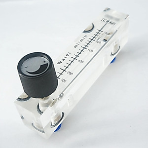 100-1000mL/min LZM-6T Acrylic Panel Water Liquid Flowmeter Rotameter with Control Valve Push in Fit 6mm Tube