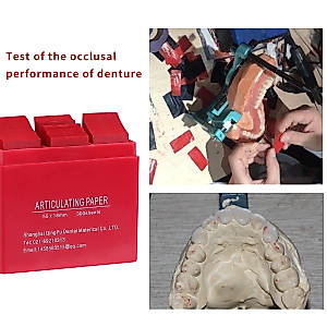 ANNWAH Dental Articulating Paper - Thicker Double Side Bite Paper Strips 100μm Thickness Oral Teeth Care Material Dental Lab Products 300 Sheet/Box…