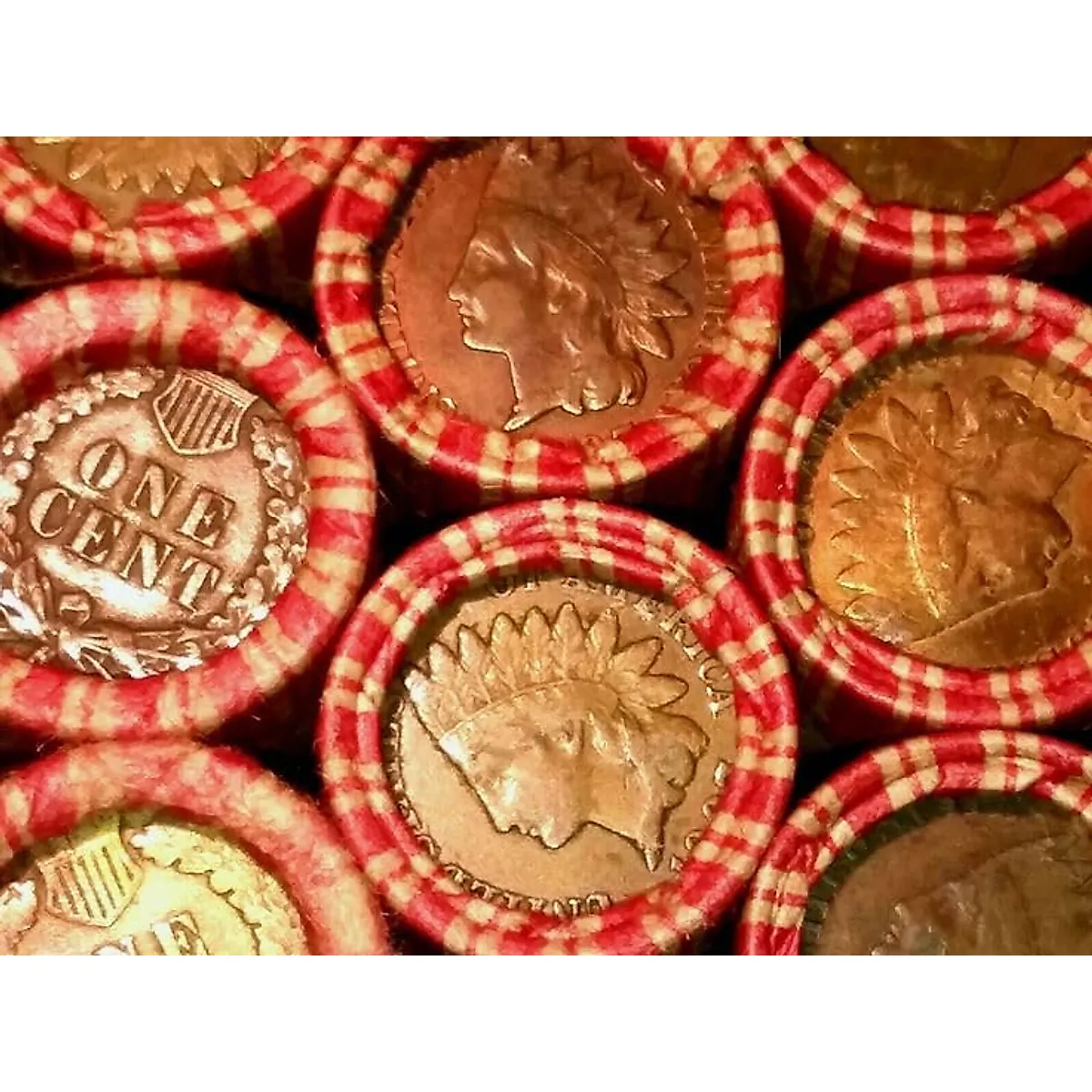 1909-1958 US Mint Wheat Penny Shot Gun Roll w/Indian Head Cent End Penny Seller Good or Better