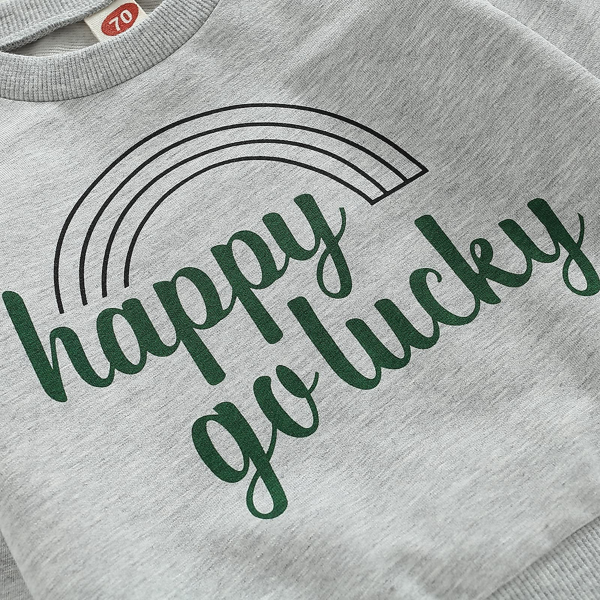 Infant Toddler Baby Girl Boy Oversized Sweatshirt Long Sleeve Top Shirt St. Patrick 's Day Outfit Clothes (Gray, 6-12 Months)