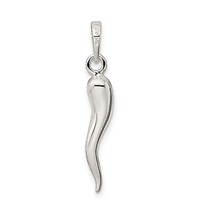 Sterling Silver Italian Horn QQC6096