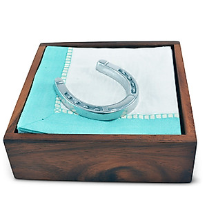 Arthur Court Horseshoe Equestrian Napkin Weigh for Paper Napkin, Documents on a Desk, Dinner and Picnic Tables - Outdoor or Office Use, Organization for Multiple Sizes - Durable Metal 3 inch Diameter