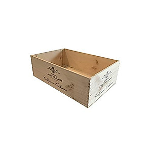 5 Of Vineyard Crates (Five Crates) Decorative ITALY Castellani Wine Crate - Wooden Box for Wine Storage Wedding Decor DIY Projects Garden Planter Boxes NO Lid NO Storage Inserts (12BtlStd)