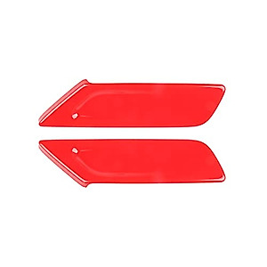 ABS Side Scuttle Lamp Light Pattern Fender Cap Case Cover Compatible with Mini Cooper F54 Clubman 2014+ (Red Color)