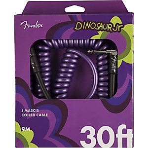 Fender J Mascis Dinosaur Jr Coiled Instrument Cable, Purple, 30ft