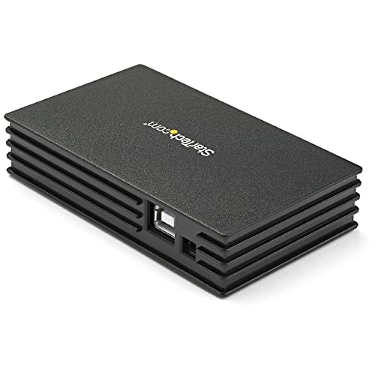 StarTech.com 4 Port Compact Black USB 2.0 Hub - Bus-powered or with Included Power Adapter - Portable Mac/PC laptop hub, TAA (ST4202USB)