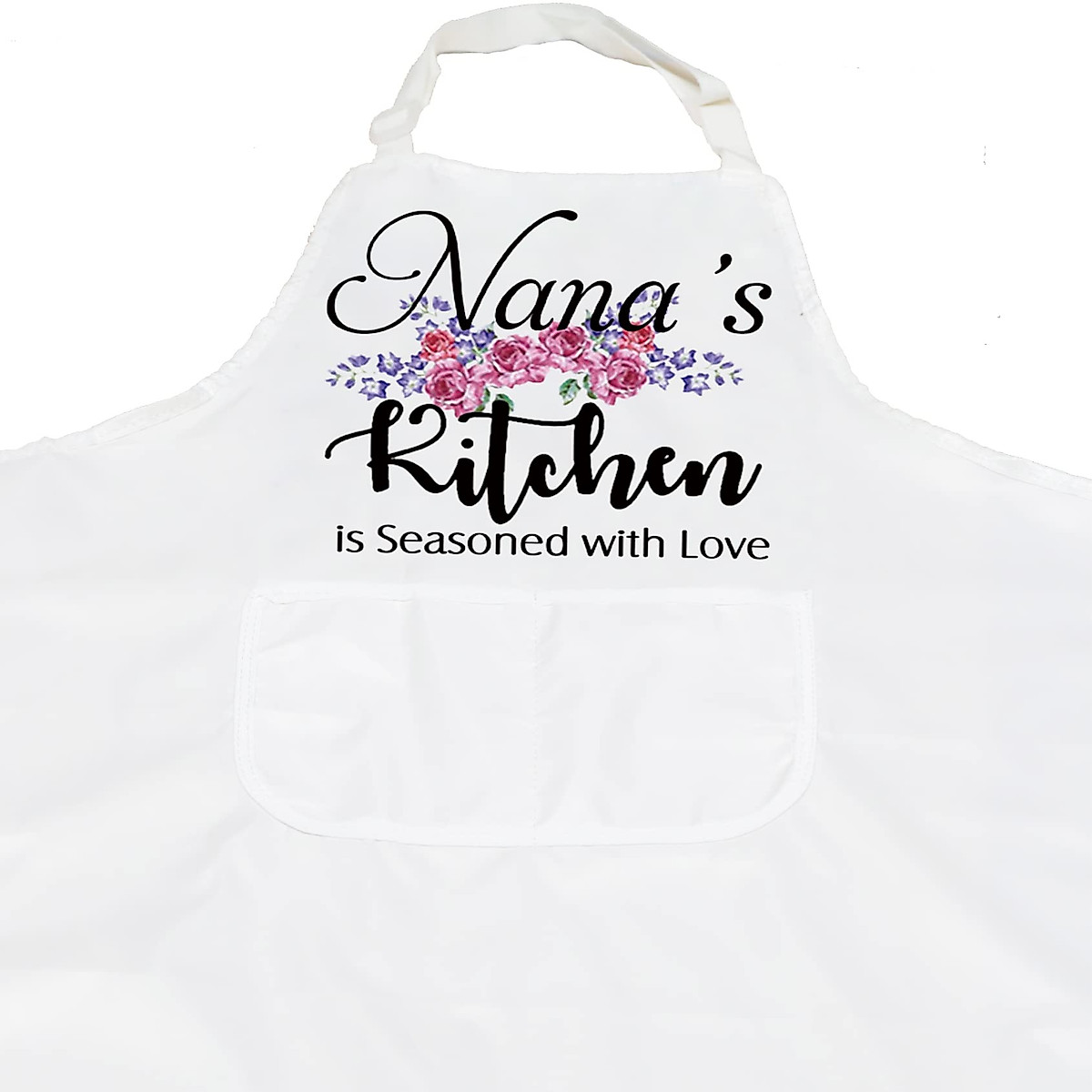 PXTIDY Grandma Kitchen Apron Nana Gift Nana's Kitchen is Seasoned with Love Funny Aprons for Grandma Housewarming Gift