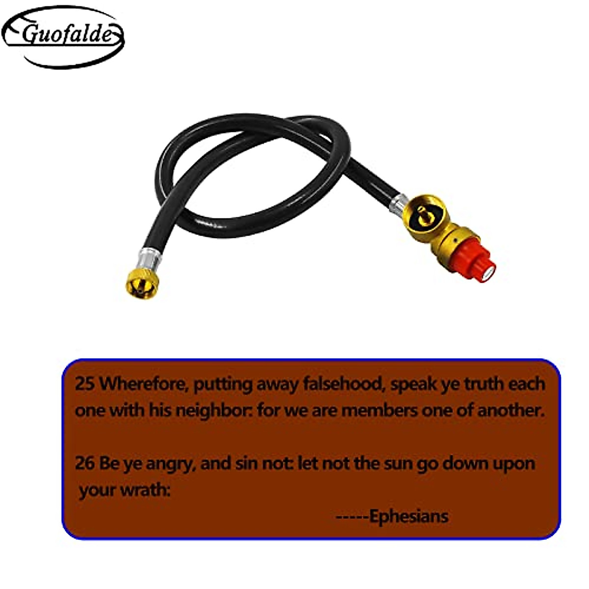 GUOFALDE 27.5 Inch Dual Fuel Camp Stove Replacement Hose, Propane Regulator Hose Convert to 1LB Disposal Bottle for Camping Gas Stove