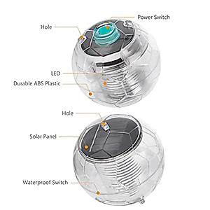 Xinrimoy Floating Ball Pool Light,Waterproof LED Solar Floating Lights - Float or in Pool Garden Backyard Pond Party Decorations - Waterproof LED Lights Accessories