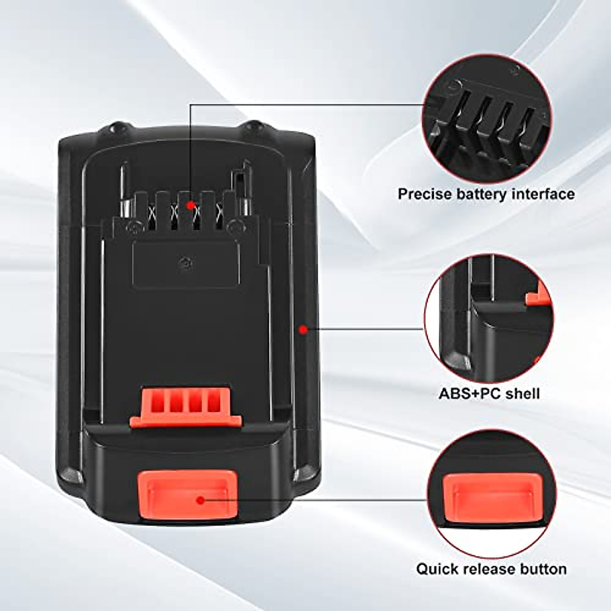 Touyeet 2 Pack 3500mAh LBXR20 20V Lithium Battery Compatible with Black and Decker 20V Lithium Battery Black+Decker 20V MAX Powerconnect Cordless Tools and Outdoor Equipment