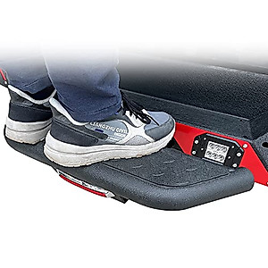 YZONA Universal Bumper Hitch Step Trailer with Brake Light for 2 Inch Receiver Compatible with Pickups Trucks ATVs SUVs Vans, with U-Bolts Stabilize & Pin Lock, Tow Rear Guard Protector bar