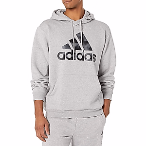 adidas Men's Essentials Camouflage Printed French Terry Hoodie, Medium Grey Heather