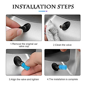 Fekey&JF 16 PCS Car Tire Valve Stem Caps, Waterproof Airtight Car Wheel Tire Valve Stem Covers Universal for Cars, Bicycles, Trucks, Motorcycles, Car Accessories for Men Women (Light Blue)