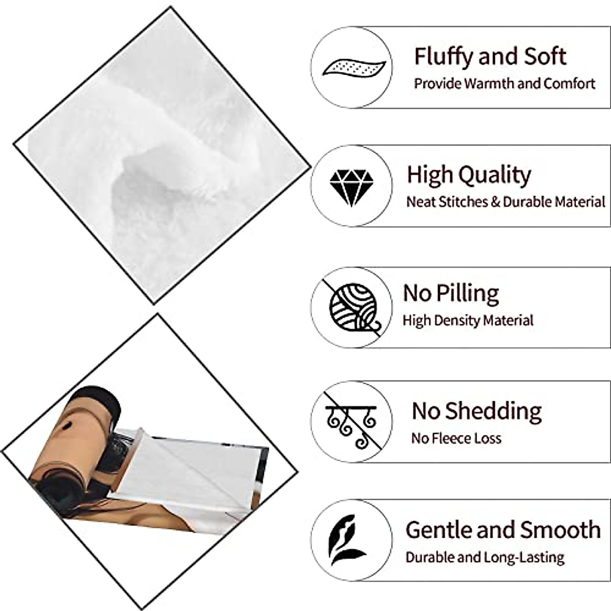 Throw Blanket Soft Warm Pattern Flannel Blanket Lightweight Fuzzy Home Decor 3D Printing Blanket 50"x40" for Couch Pinicc Gifts for Fans and Friends