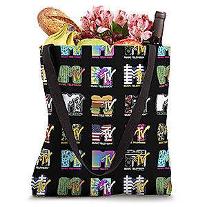 MTV Music Television Collage Of Logos Tote Bag