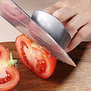 Jupswan Finger Guards for Cutting Stainless Steel Knife Cutting Protector Kitchen Tool Chef Knife Finger Guard for Food Chopping Cutting Avoid Hurting (2-Pack)