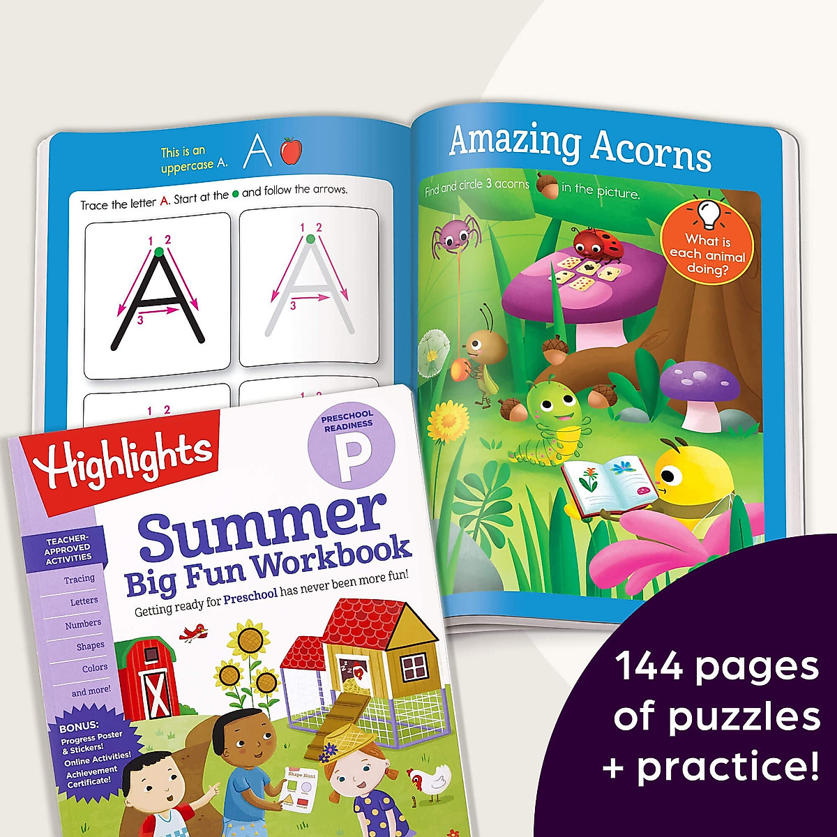 Highlights for Children Summer Learning Pack Getting Ready for Preschool - Reading and Writing, Cutting and Pasting, ABCs