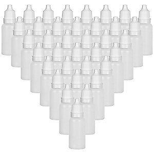 AKOLAFE 100PCS 15ML Plastic Dropper Bottles 0.5oz Eye Dropper Bottle with Screw Cap Empty Squeezable Liquid Dropper Bottle for Travel Small Eye & Ear Dropper Bottles to Store & Sort Essential Oil