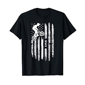 American Flag BMX Clothing - BMX Rider Vintage BMX T-Shirt