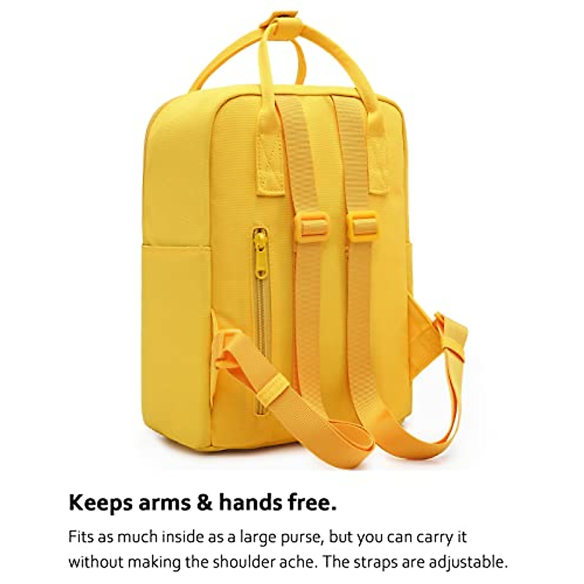 HotStyle BESTIE Mini Backpack Purse Small Bag with Multiple Pockets, Little Size Cute for Day Tirp, Travel & Everyday, Yellow