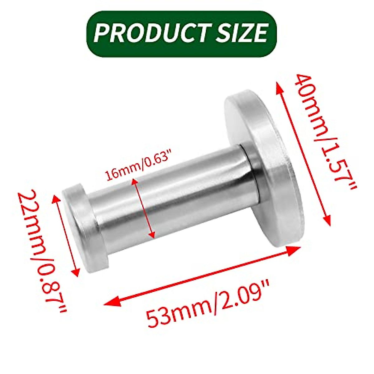 Uenhoy 6 Pack Bathroom Robe Towel Hooks 2 Inch Wall Mounted Coat Hooks Stainless Steel Robe Hooks, Clothes Hook Hanger Hat Hooks for Bedroom Kitchen, Brushed Nickel