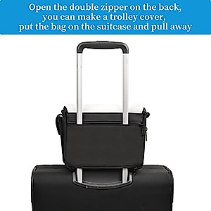 Cwatcun Camera Shoulder Bag, Waterproof Camera Crossbody Case, Compact Photography Backpack, Compatible with Canon/Nikon/Sony/Fuji DSLR/SLR/Mirrorless Camera, Lens and Accessories, White