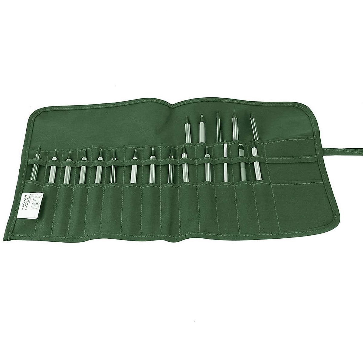 CHENJIEUS Paint Brush Foldable Bag, New 30 Hole Draw Pen Roll Up Portable Canvas Paint Brush Bag Artist Watercolor Oil Brush Case