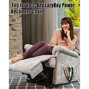 Metal Drive Toggle and Clevis Mount Fit for All La-Z-Boy LazyBoy Lazy Boy Power Recliners Chair, with 2pcs Plastic Split Bushings, Black