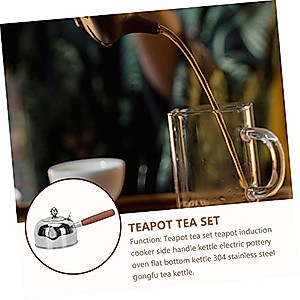 PRETYZOOM 1pc Kettle Travel Espresso Maker Travel Espresso Cup Boiling Teapot Tea Pots for Loose Tea Arabic Coffee Cups Electric Coffee Percolators Turkish Coffee Warmer 304 Stainless Steel