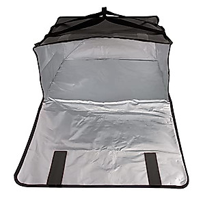 Trail maker Insulated Pizza Bags for Delivery, Food Carrier Delivery Bag 20x20x12 Food Bag for Personal and Professional Use | Holds up to 4 Fresh Pizzas (Black)