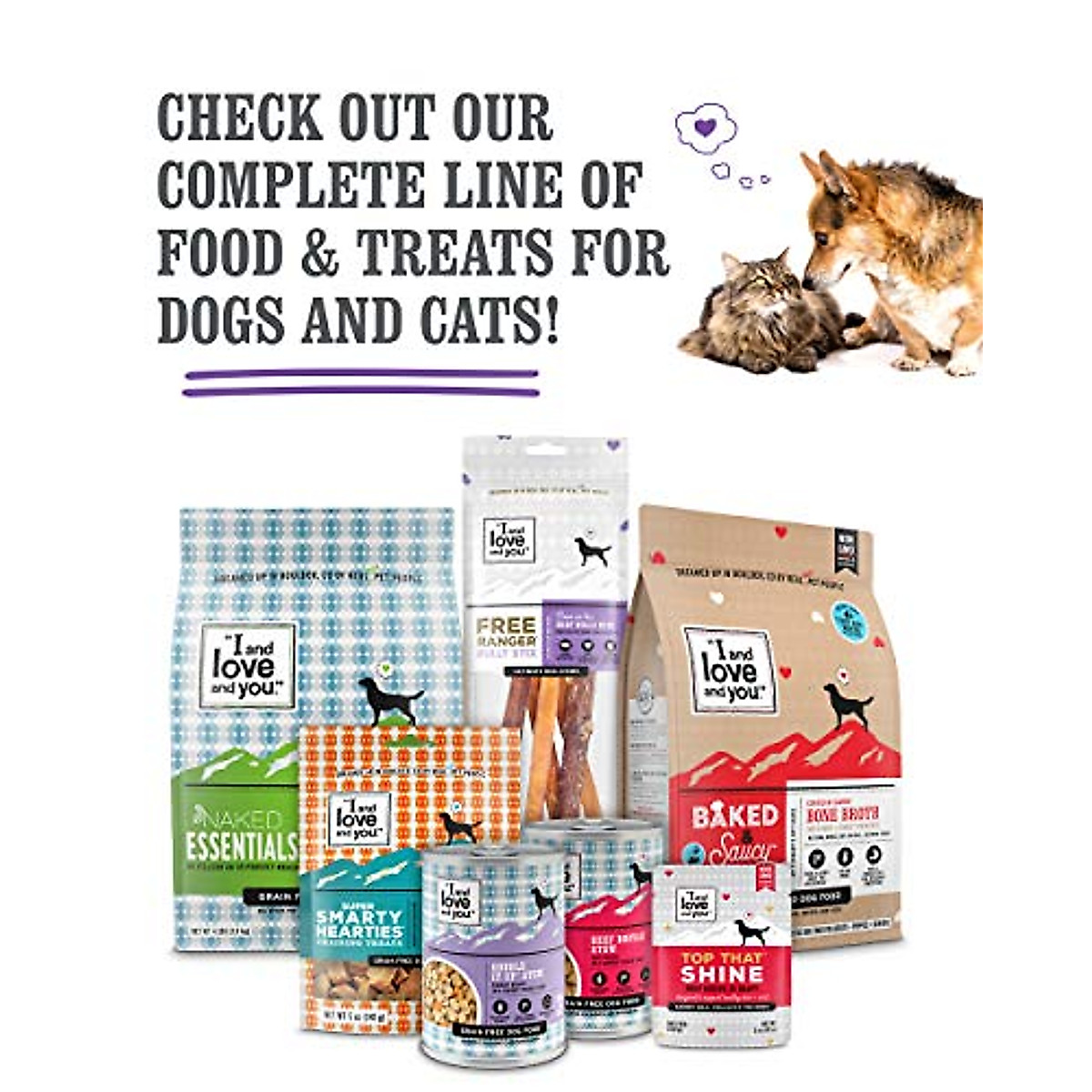 "I and love and you" Naked Essentials Dry Puppy Food - Natural Grain Free Kibble, Prebiotics & Probiotics, Chicken + Lentils, 4-Pound Bag